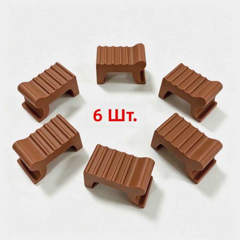 Подставки под цветочные горшки, цвет терракота, 6 шт.