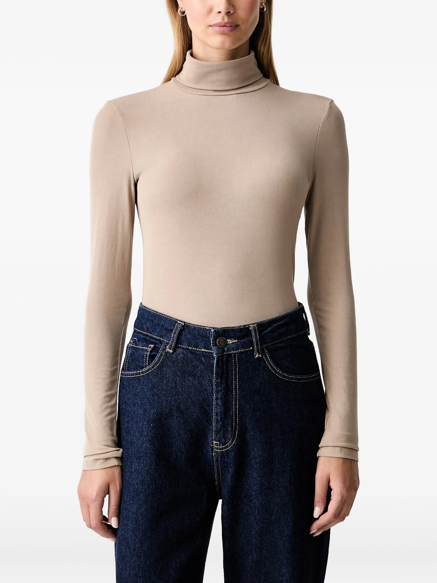 Топ Roll-neck long-sleeve top