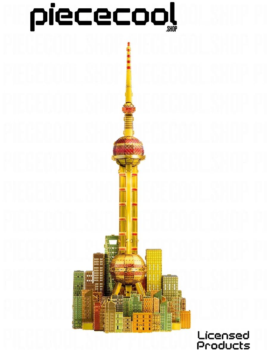 Конструктор 3д Металлический Shanghai Tower Fridge Magnet B025-RG