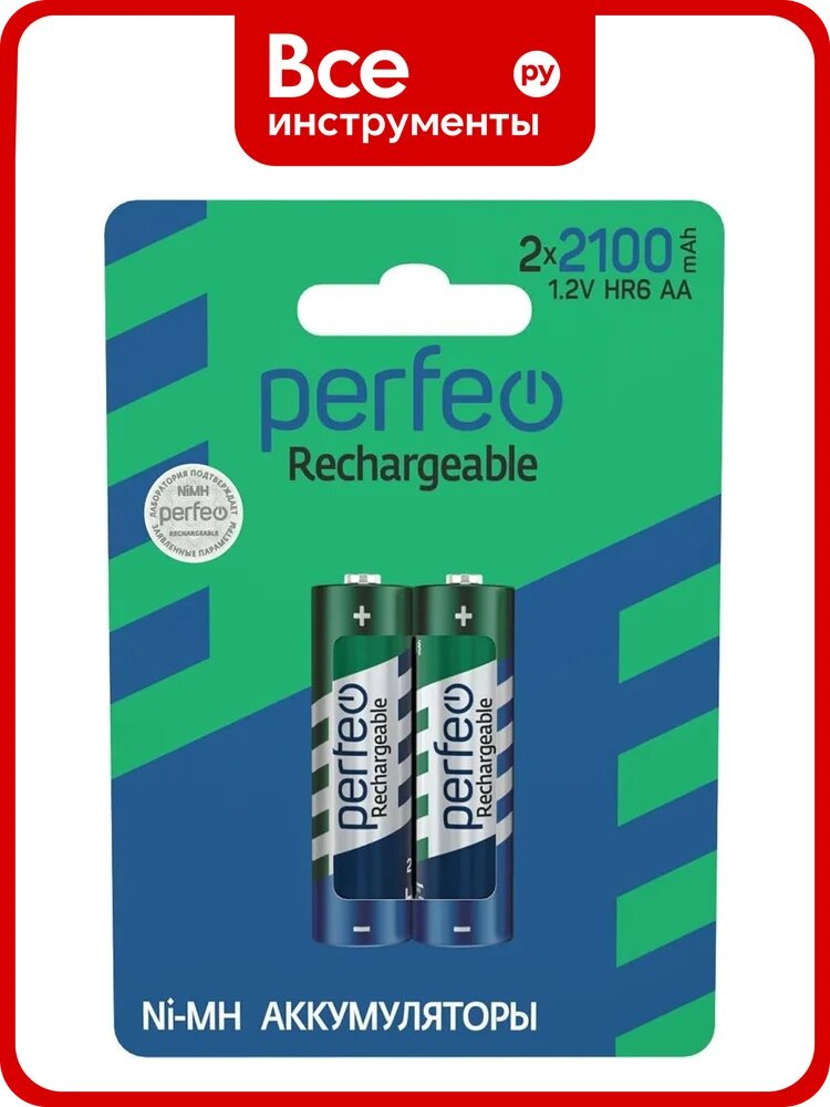 Аккумулятор Perfeo AA 2100mAh, 2 шт. на блистере 30007011