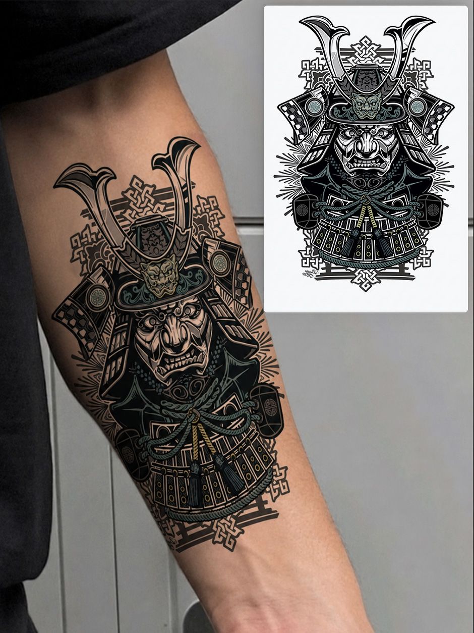 Tattoo'шки Временная тату "Самурай" 15*21см
