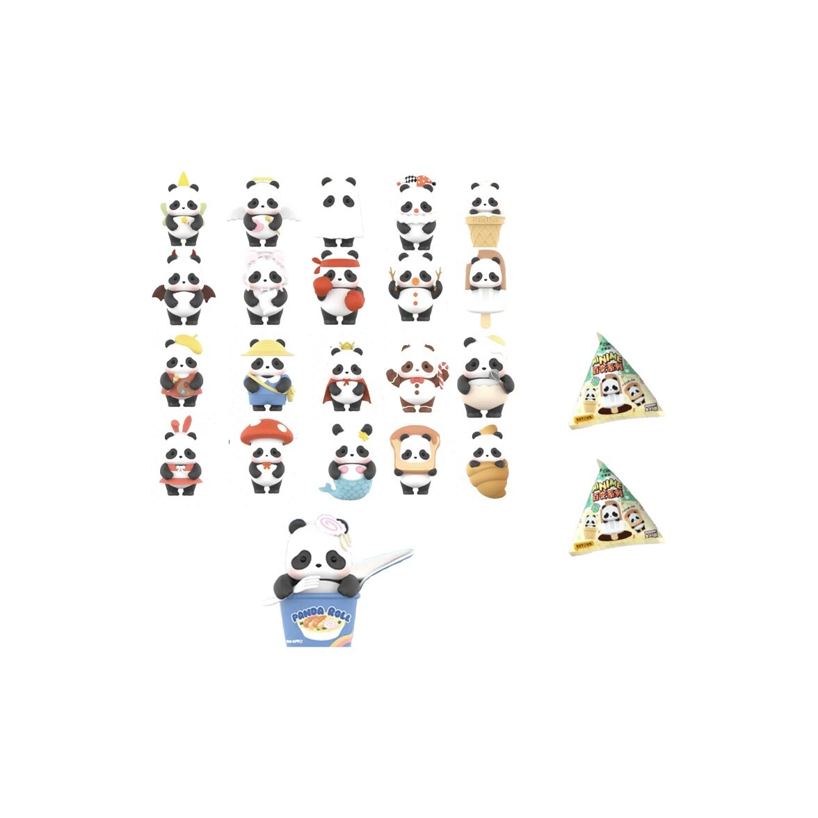 52TOYS Panda Roll CHUBBY Малыш Minime Versatile Collection Слепые коробки 1 слепая коробка Цельная коробка 20 шт