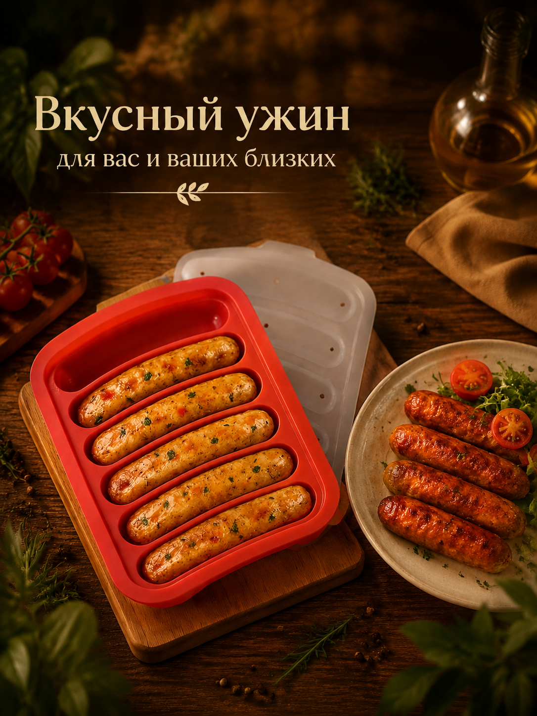 Силиконовая форма для запекания сосисок и колбасок, силиконовая форма для духовки — фото 1