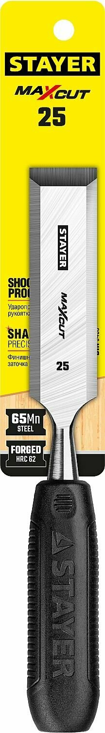 Стамеска STAYER Max-Cut, 25 мм, профессиональная, для работы с деревом 1820-25_z01