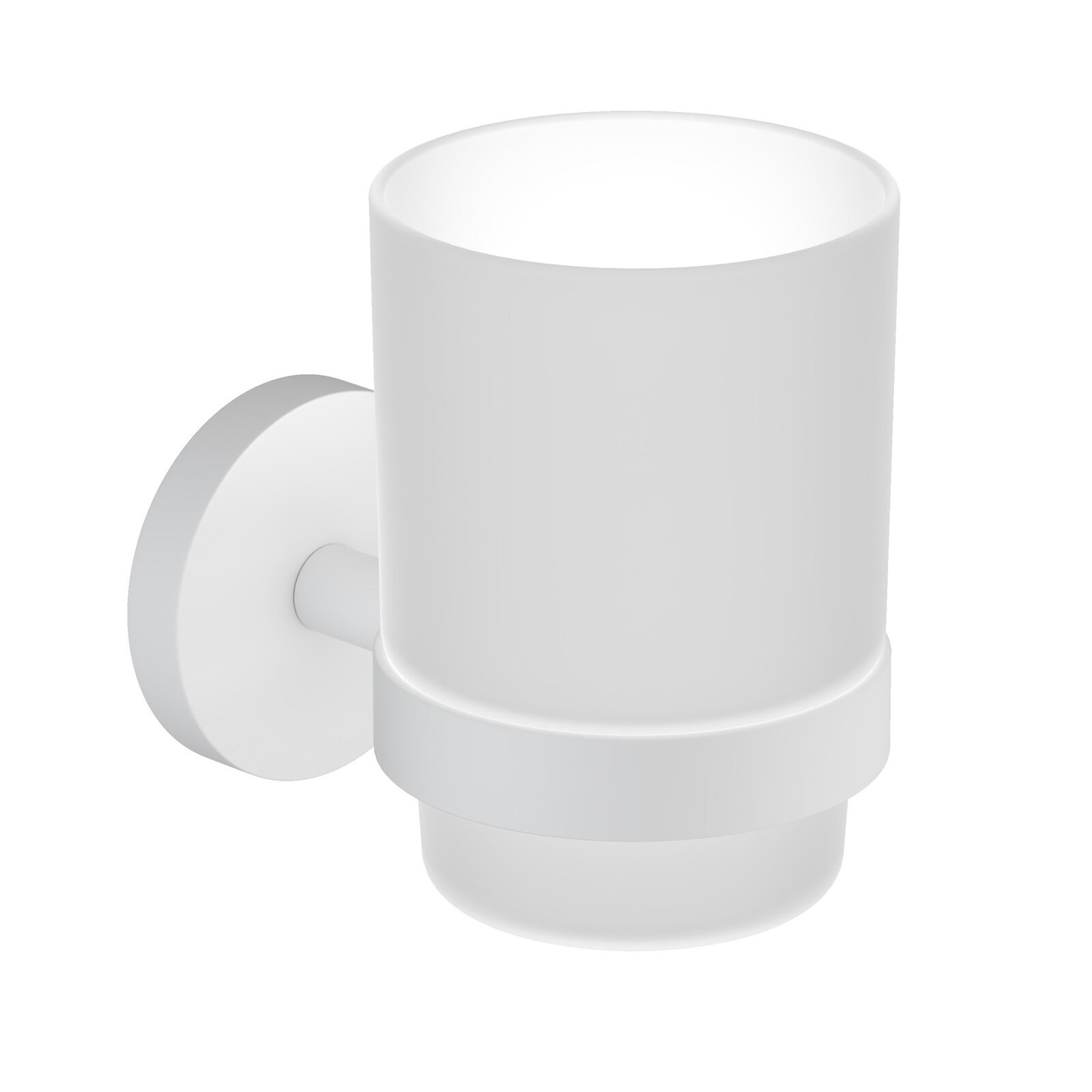 Стакан для щеток Timo "Saona" 13031, белый матовый, латунь/стекло