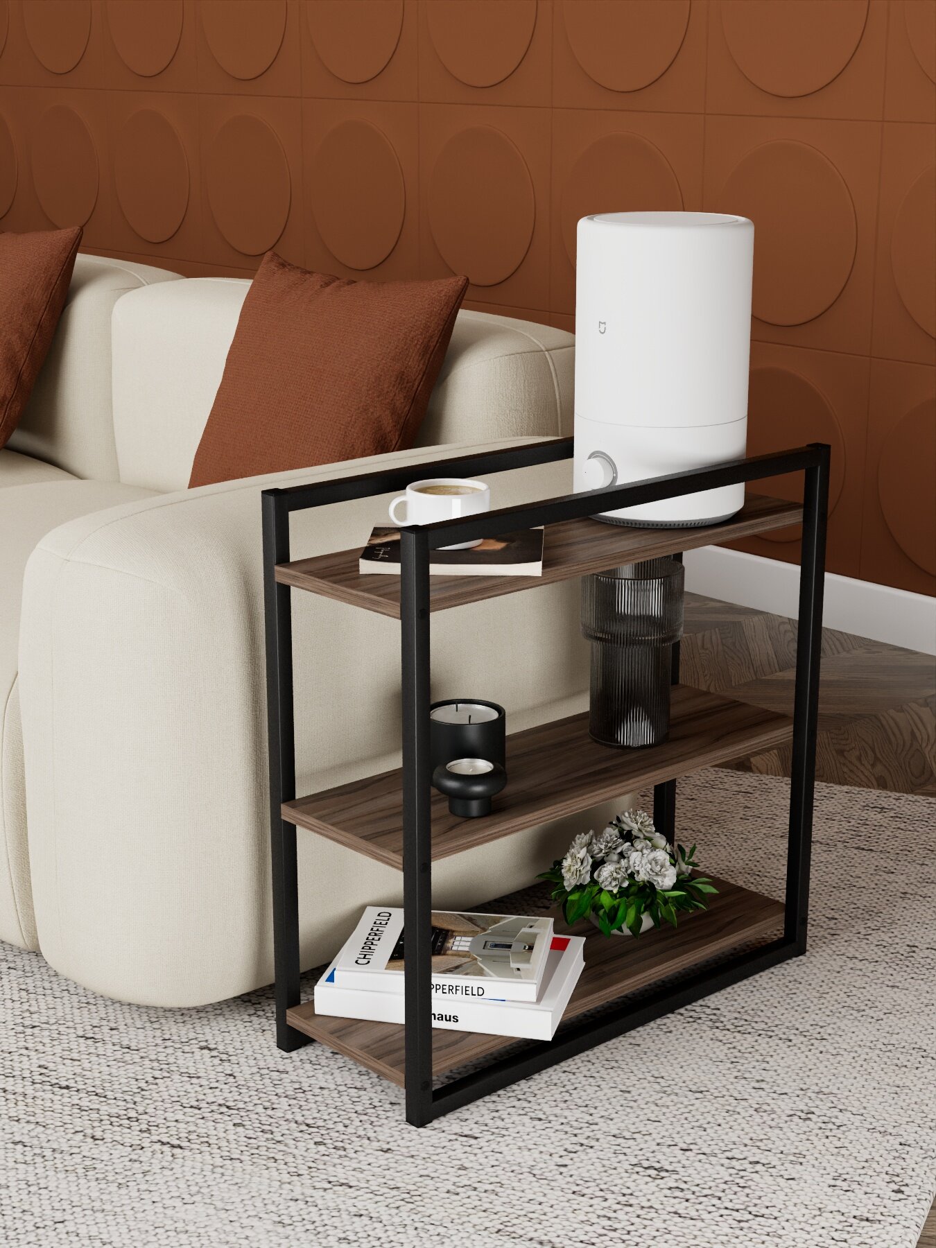 Полка IamLoft, ЛДСП, напольная, максимальная нагрузка 25 кг, высота 60 см