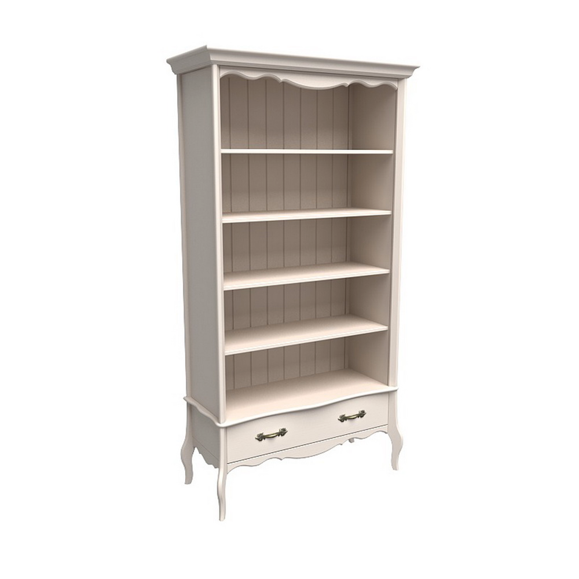 Стеллаж широкий из натурального дерева "ЛеБо" Ширина: 1110 Высота: 2100 Глубина: 465 мм. цвет: бежевый воск