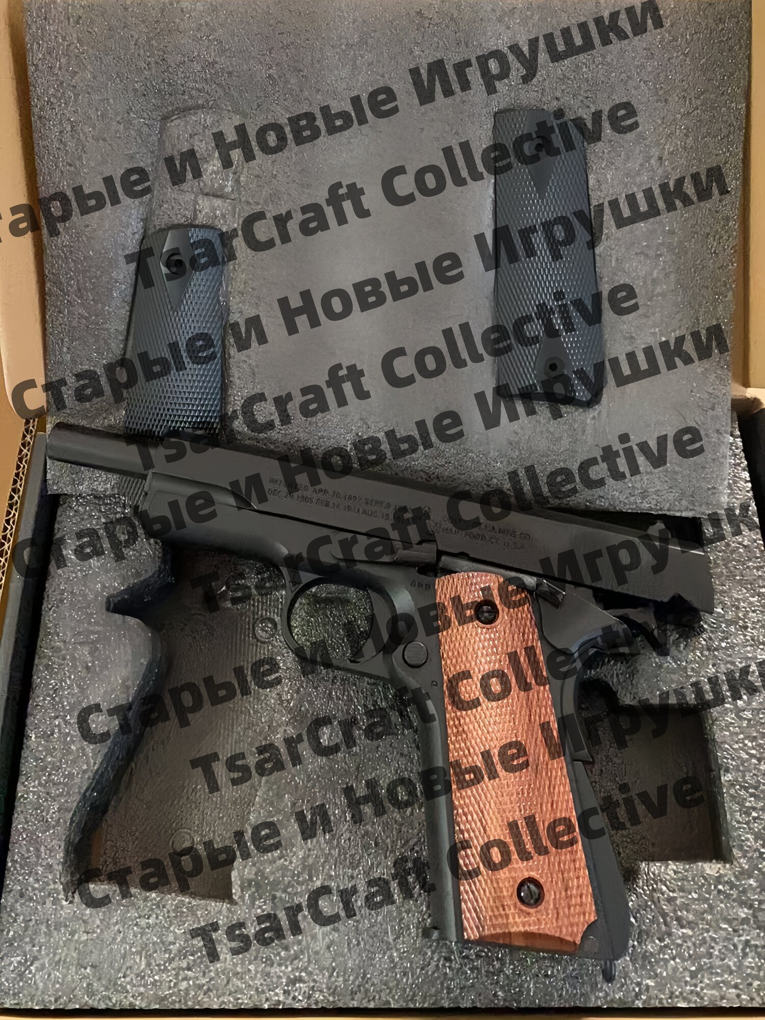 Пистолет тренировочный Kimber M1911, сплав, 7-8 мм, электро-покрытый серебром, CNC алюминиевый ствол