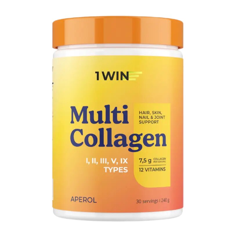 1WIN Мульти коллаген 1, 2, 3, 5 и 9 типа+витамин С / Multi collagen 1, 2, 3, 5 and 9 type+vitamin C Апероль порошок 240 г