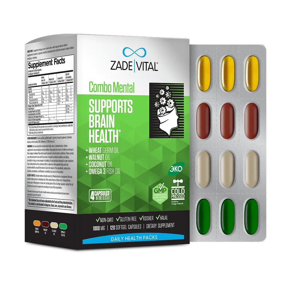 Заде Витал/Zade Vital Комбо Ментал капсулы 120 шт