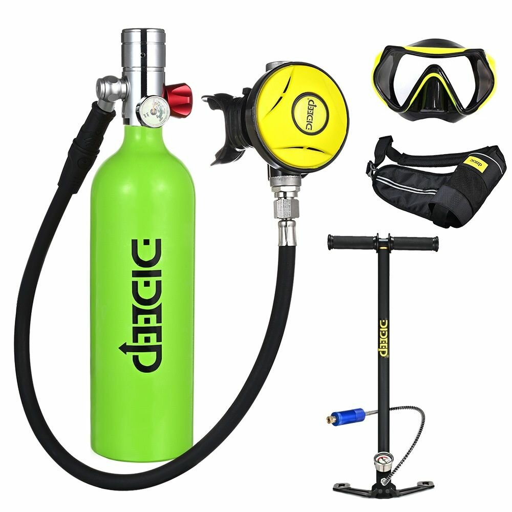 DIDEEP X4000Pro Портативный Акваланг для Подводного Дыхания 1L, Легкий и Компактный