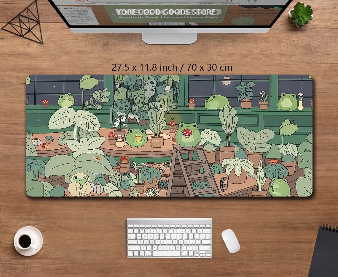 Большой резиновый коврик для мыши Laumango Green, 700 x300 mm