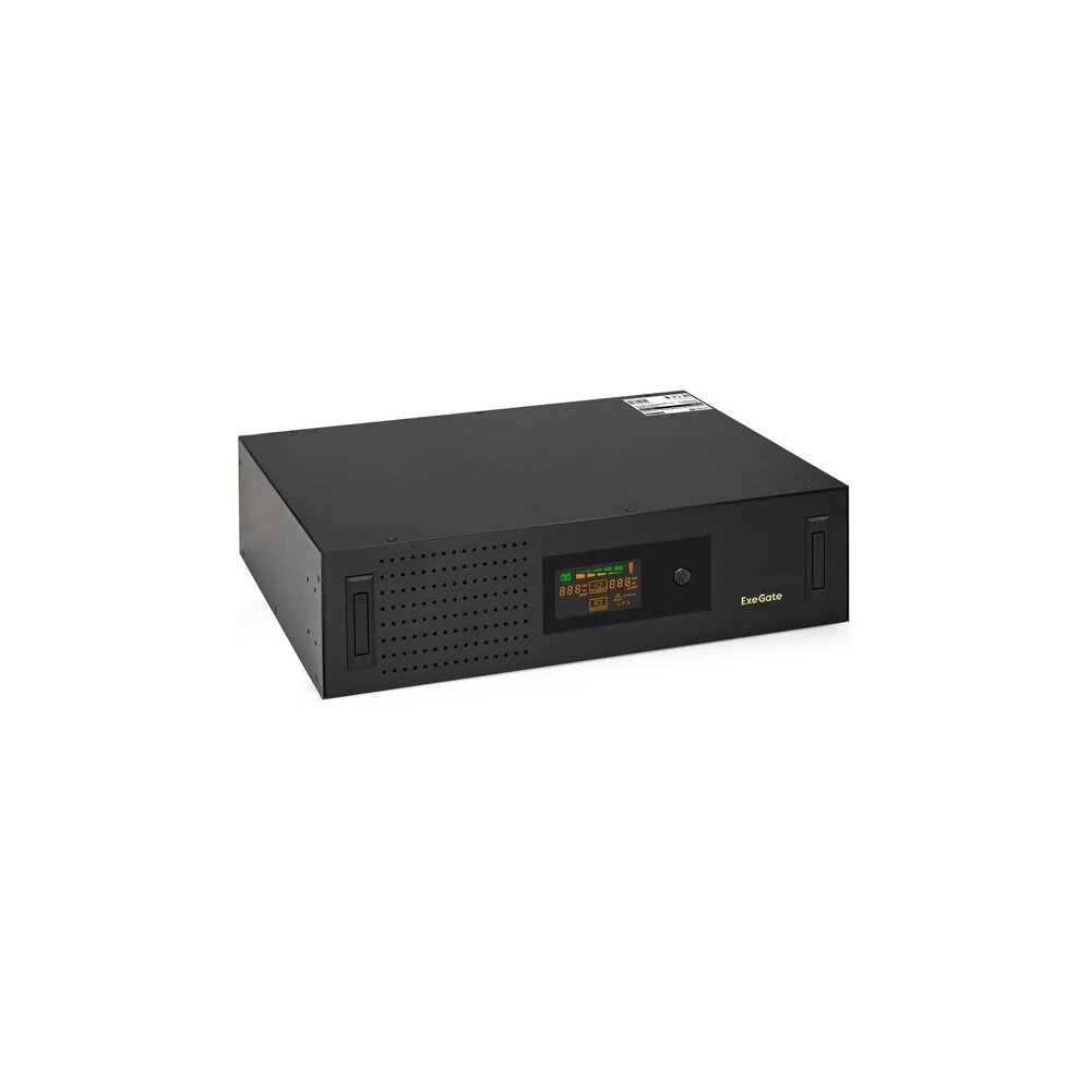 ExeGate ИБП ServerRM UNL-3000. LCD. AVR.2SH.3C13. USB.3U 3000VA 1800W, Color LCD, AVR, 2*Schuko+3*C13, USB, 3U, установка в стойку, Black 293852