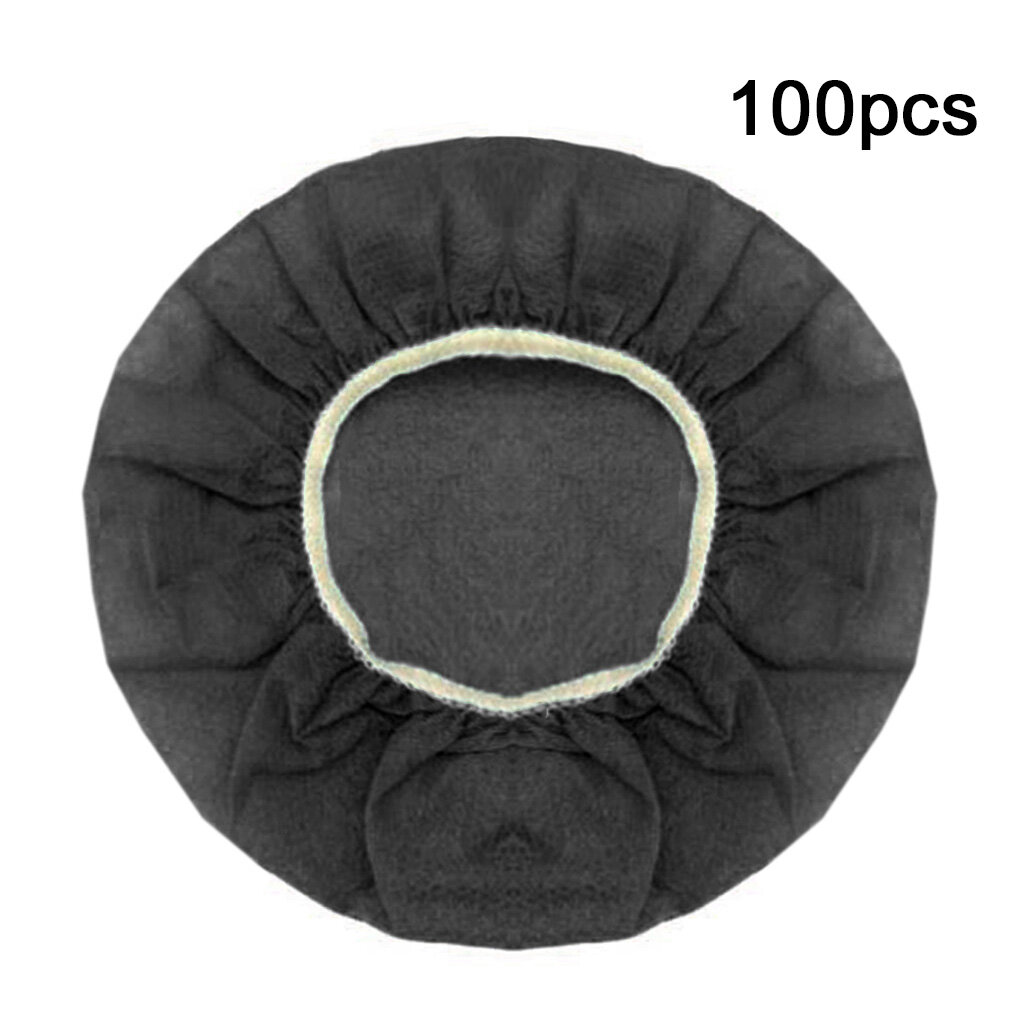 100 шт, одноразовый пылезащитный чехол для наушников-черный