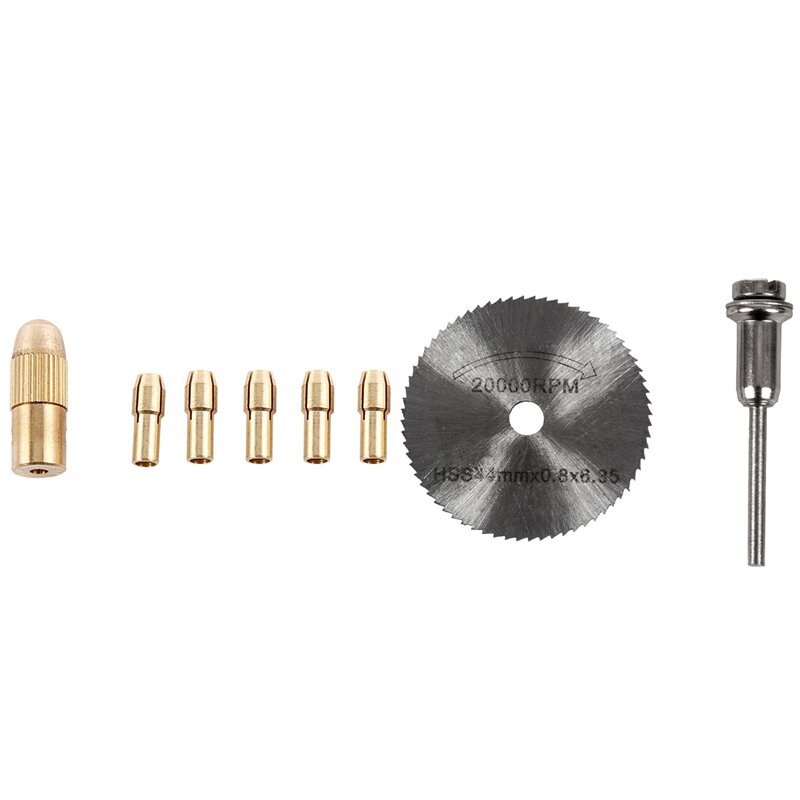 1 набор 0,5-3 мм патрон для электродвигателя дрели, набор инструментов для микроспирального сверла и 1 набор сверл для резки дерева HSS