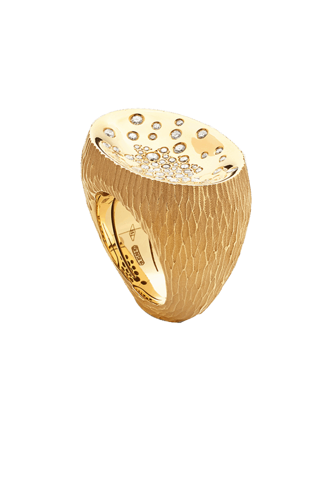 Кольцо, желтое золото, 750 проба, бриллиант