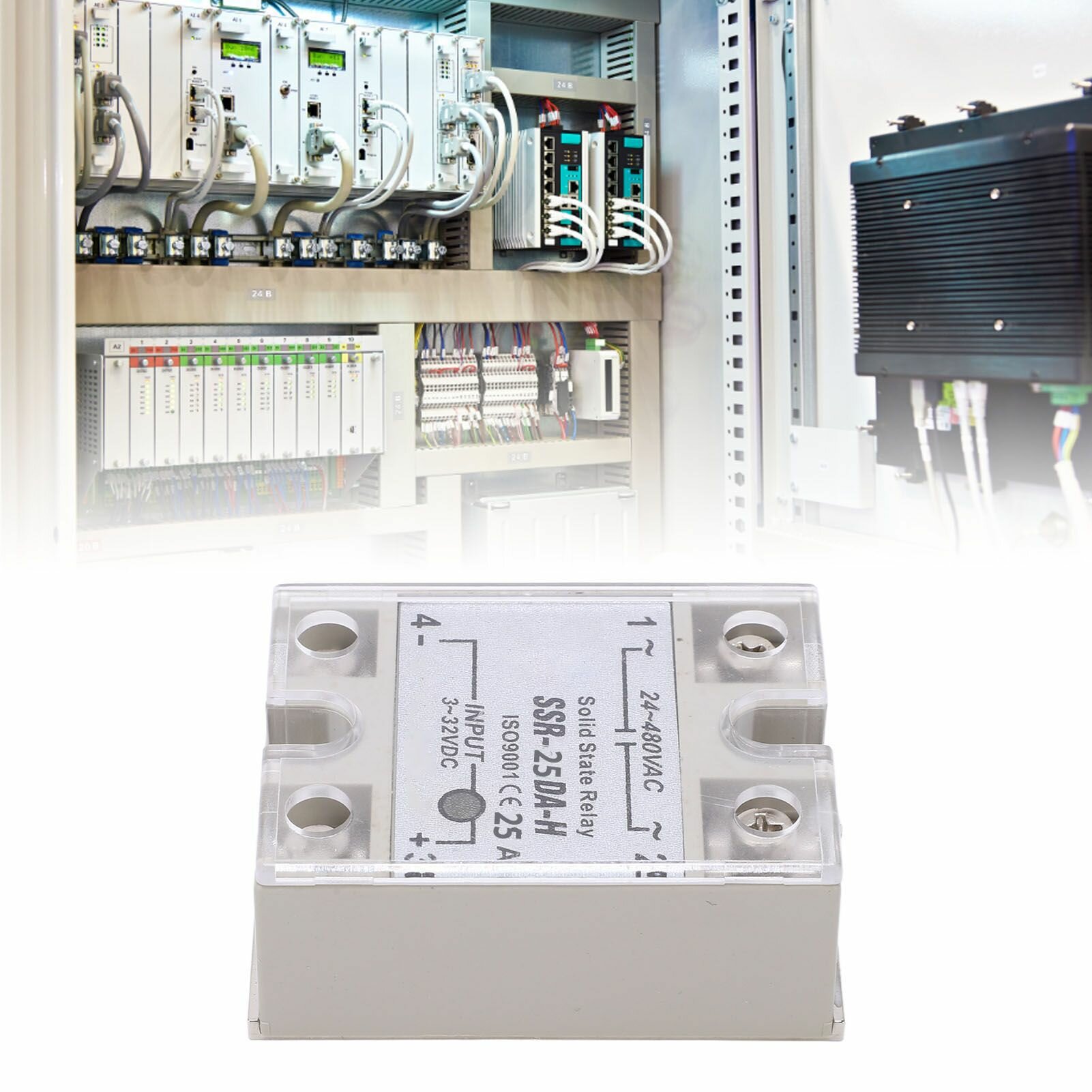 Твердотел. реле SSR, 25A, AC24 480V, 3 32VDC, регулятор напряжения