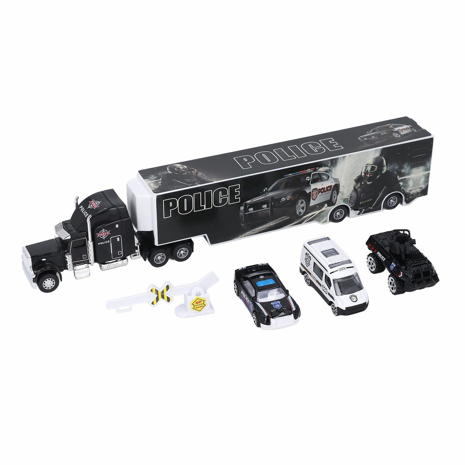 Грузовой автопоезд с 3 машинами, подарок на день рождения, игрушка для дома и улицы для детей от 3 до 6 лет