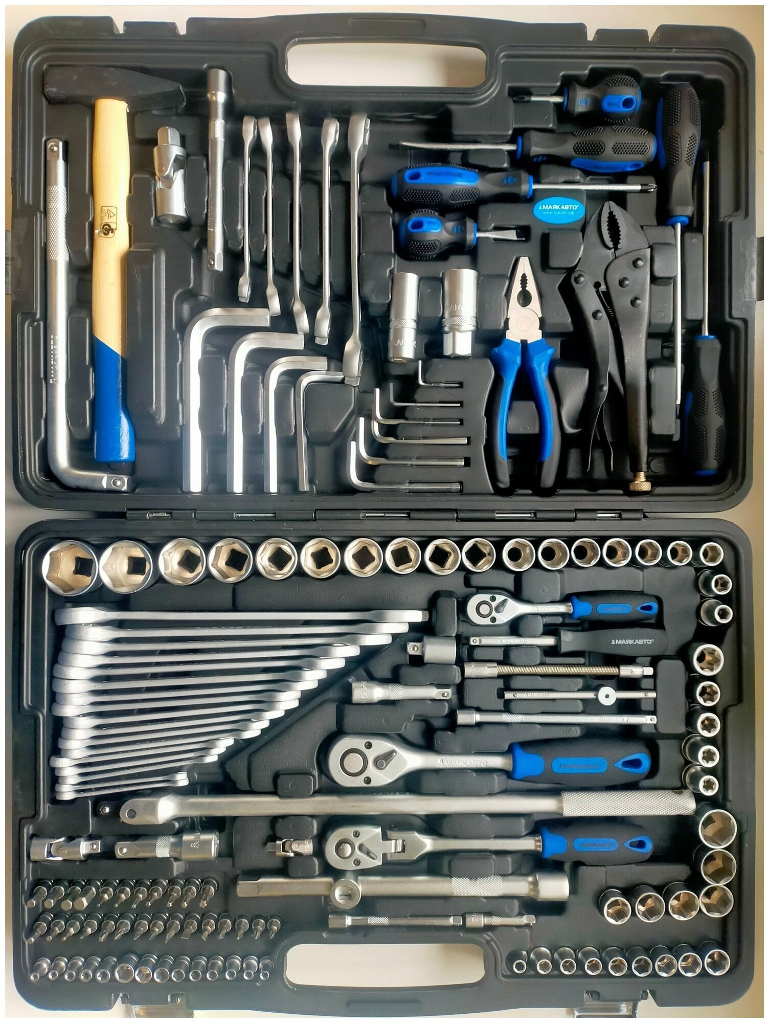 Набор инструментов для автомобиля в чемодане маякавто, 142 предмета, 6гр.