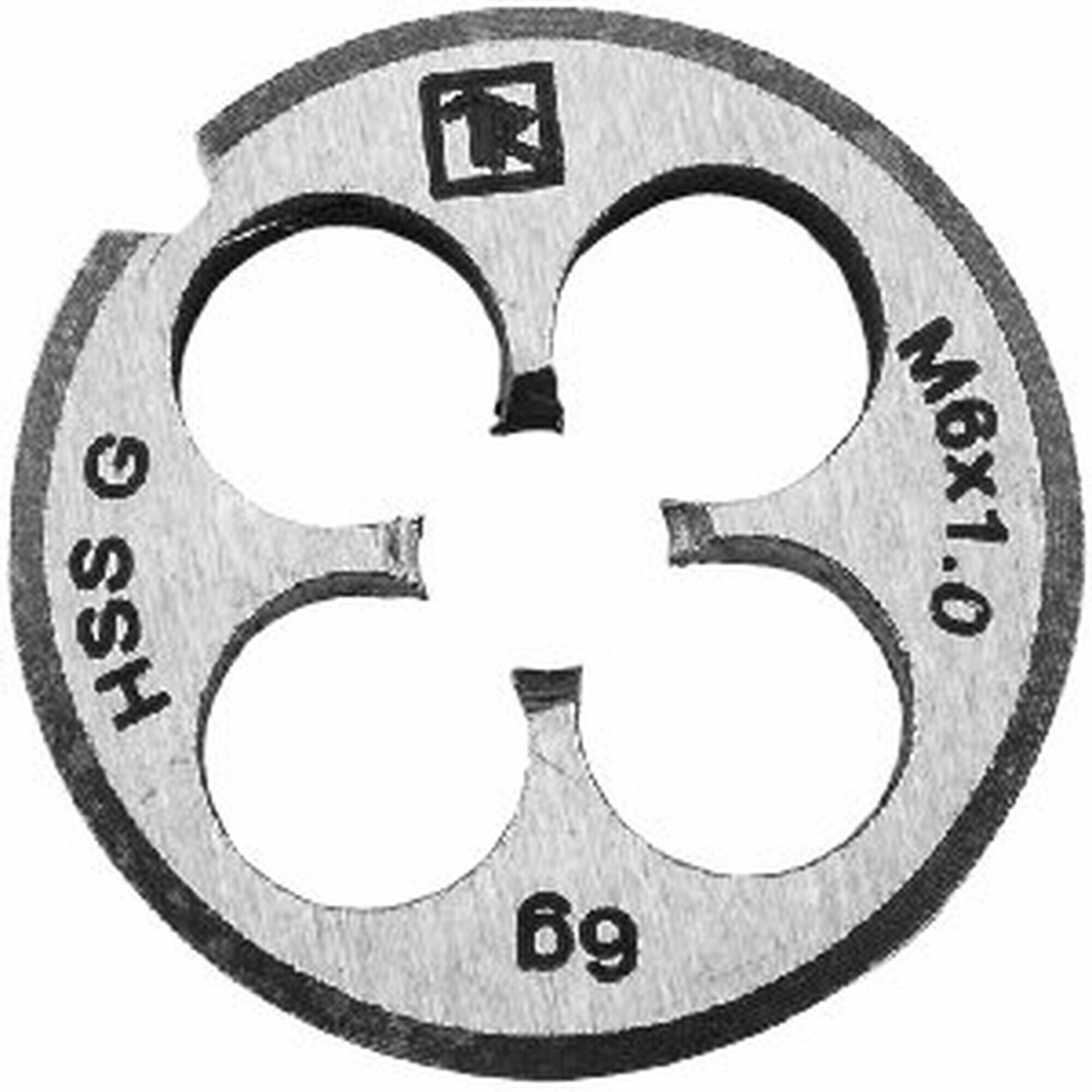 Плашка D-COMBO круглая ручная Thorvik MD61, М6х1.0, HSS, Ф20х7 мм