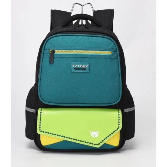 Рюкзак Sun Eight SE-22001 зеленый/черный, 14"