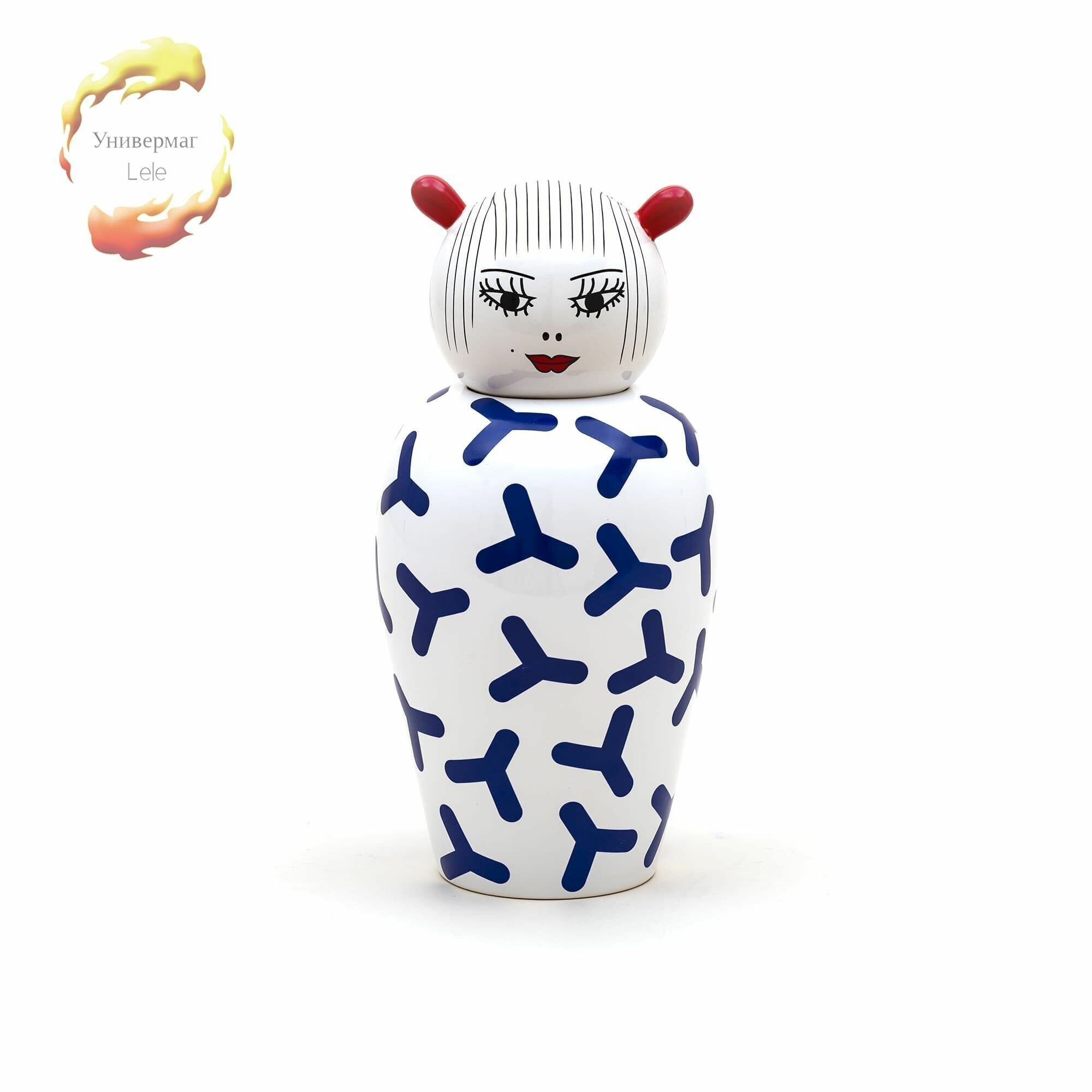 Ваза Seletti "Canopie Izumi", фарфор, мультикультурный дизайн