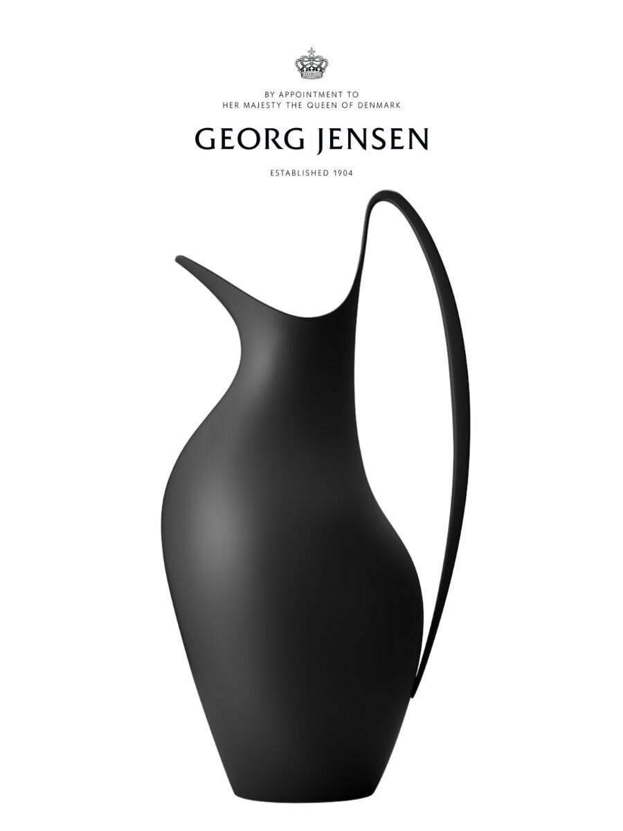 Кувшин Georg Jensen "Koppel" черный матовый, из нержавеющей стали, 1200 мл