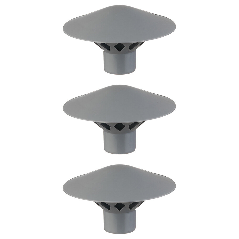 Грибок (дефлектор) d50 мм пластиковый с крышкой для внутренней канализации (3 шт.)