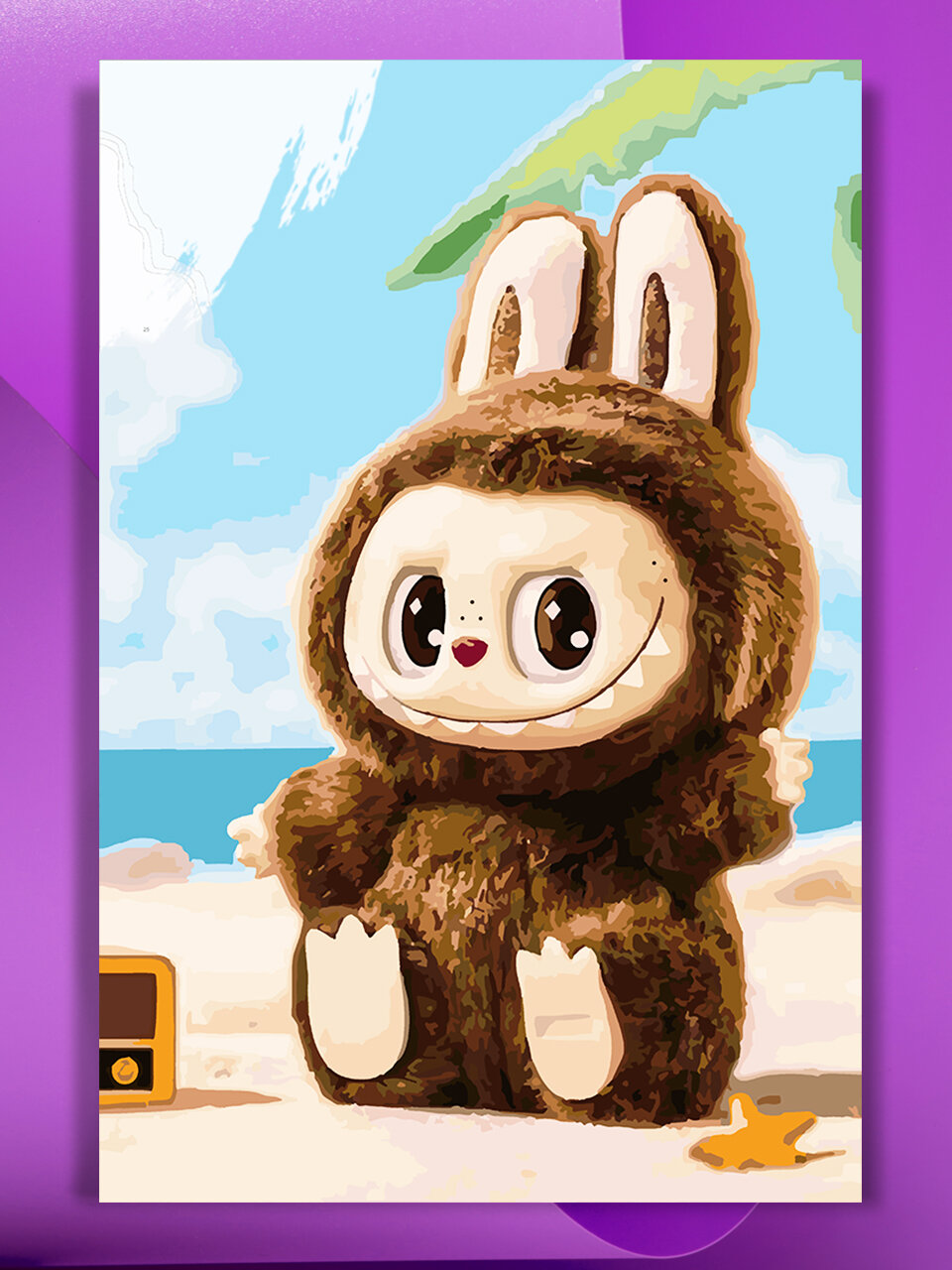 Картина по номерам на холсте Labubu, 40 х 60 см