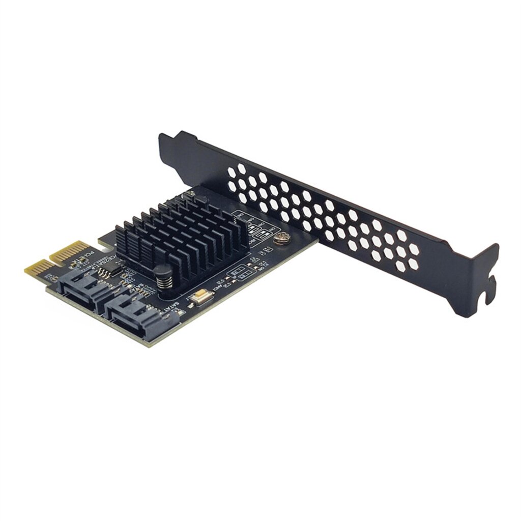 PCIE 1x к SATA3.0 2 порта 6 Гбит/с PCIExpress Адаптер PCIE3.0 Плата расширения конвертера-удлинителя для настольного компьютера