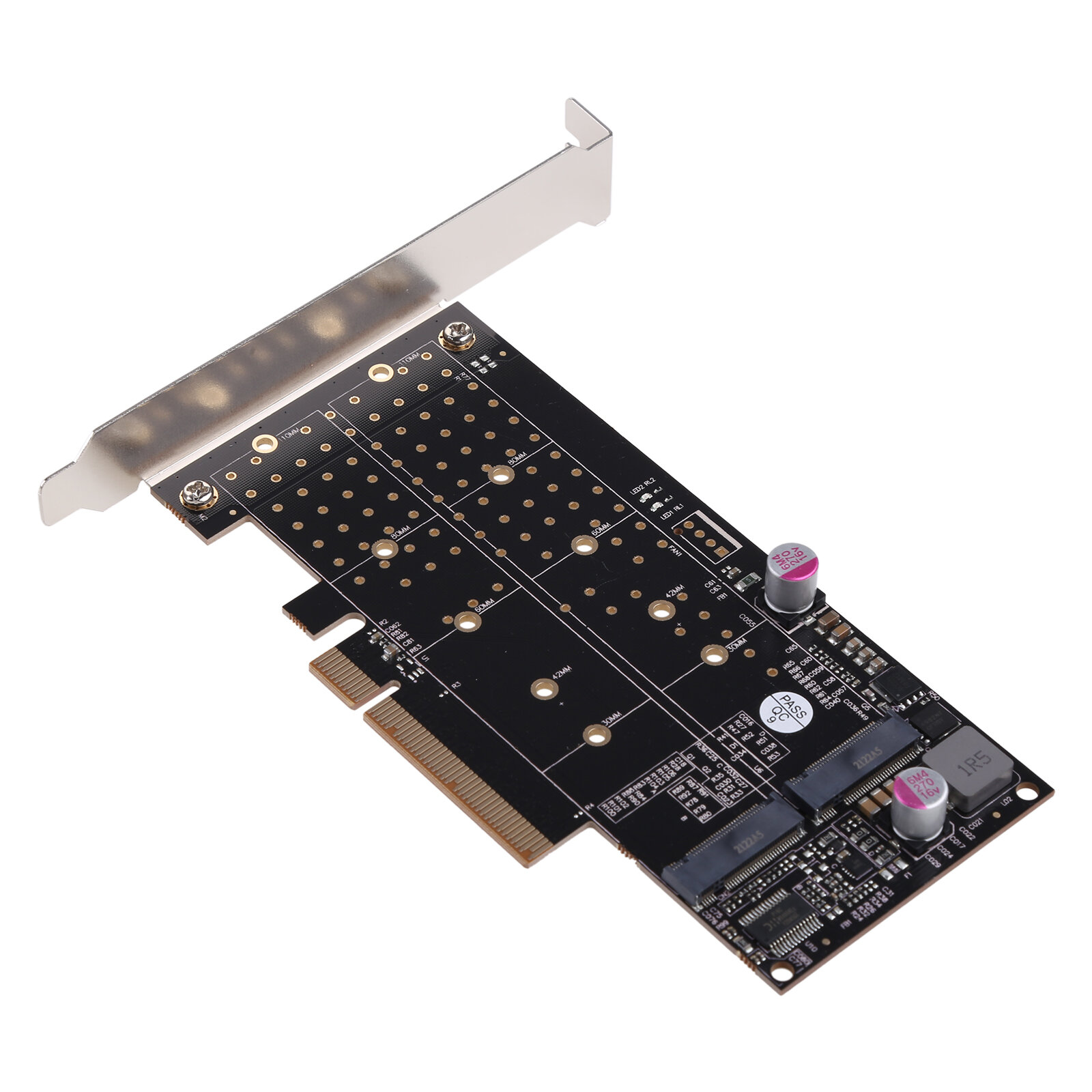 Двухдисковый адаптер PCIe для карты-адаптера M.2 PCI для Express X8 в M.2 NVMe SSD Конвертер PCI для карты расширения Express X8 f