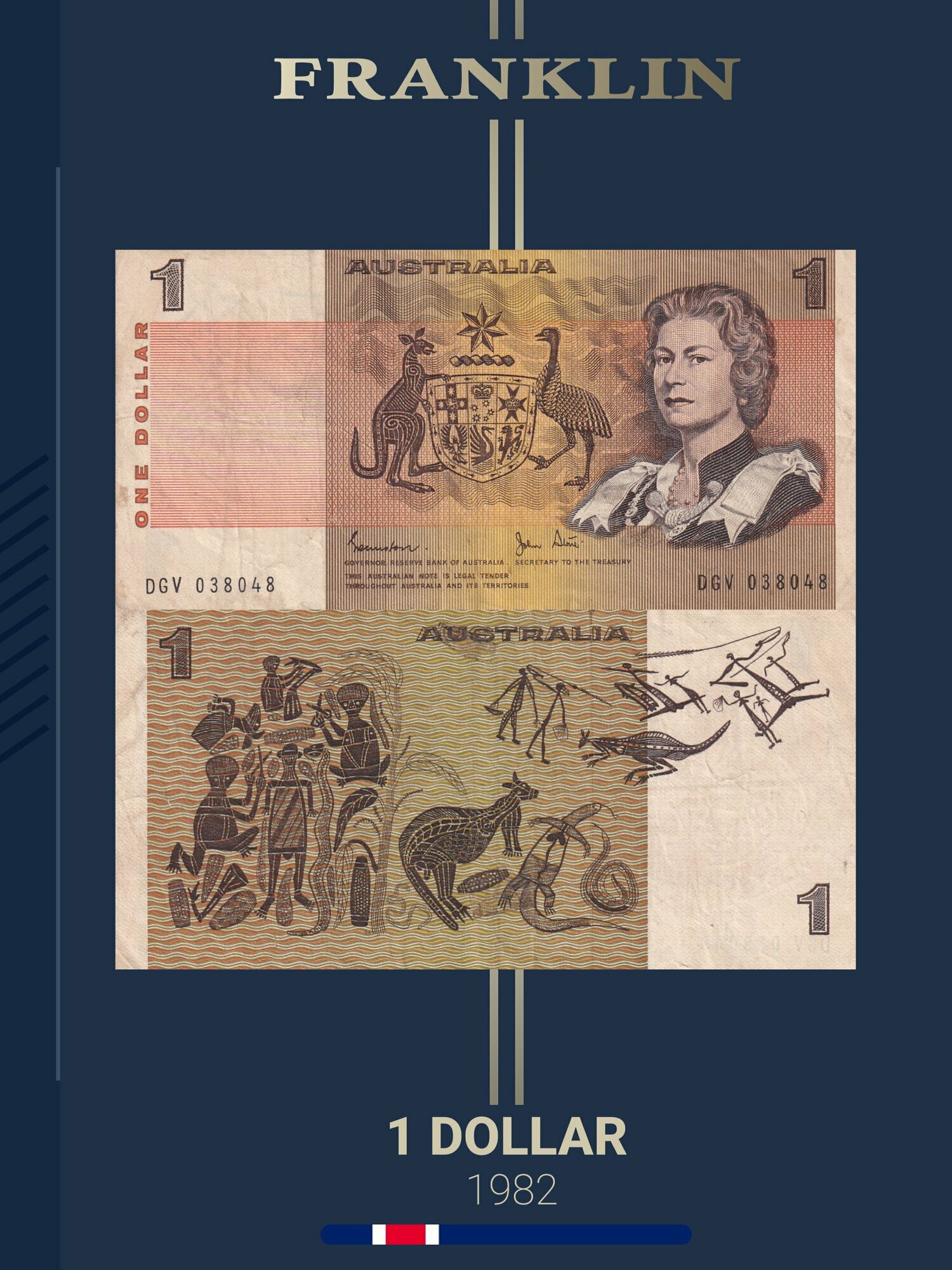 Банкнота Австралия 1 доллар 1982 год (VF) Pick 42d