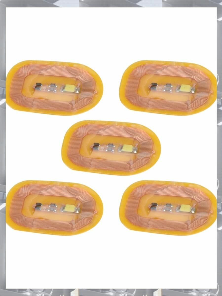 T85Pcs NFC Flash Nail Sticker LED Bare Chip Интеллектуальная светящаяся лампа совместим с ногтей Улучшение наклейки ногтей, белый свет