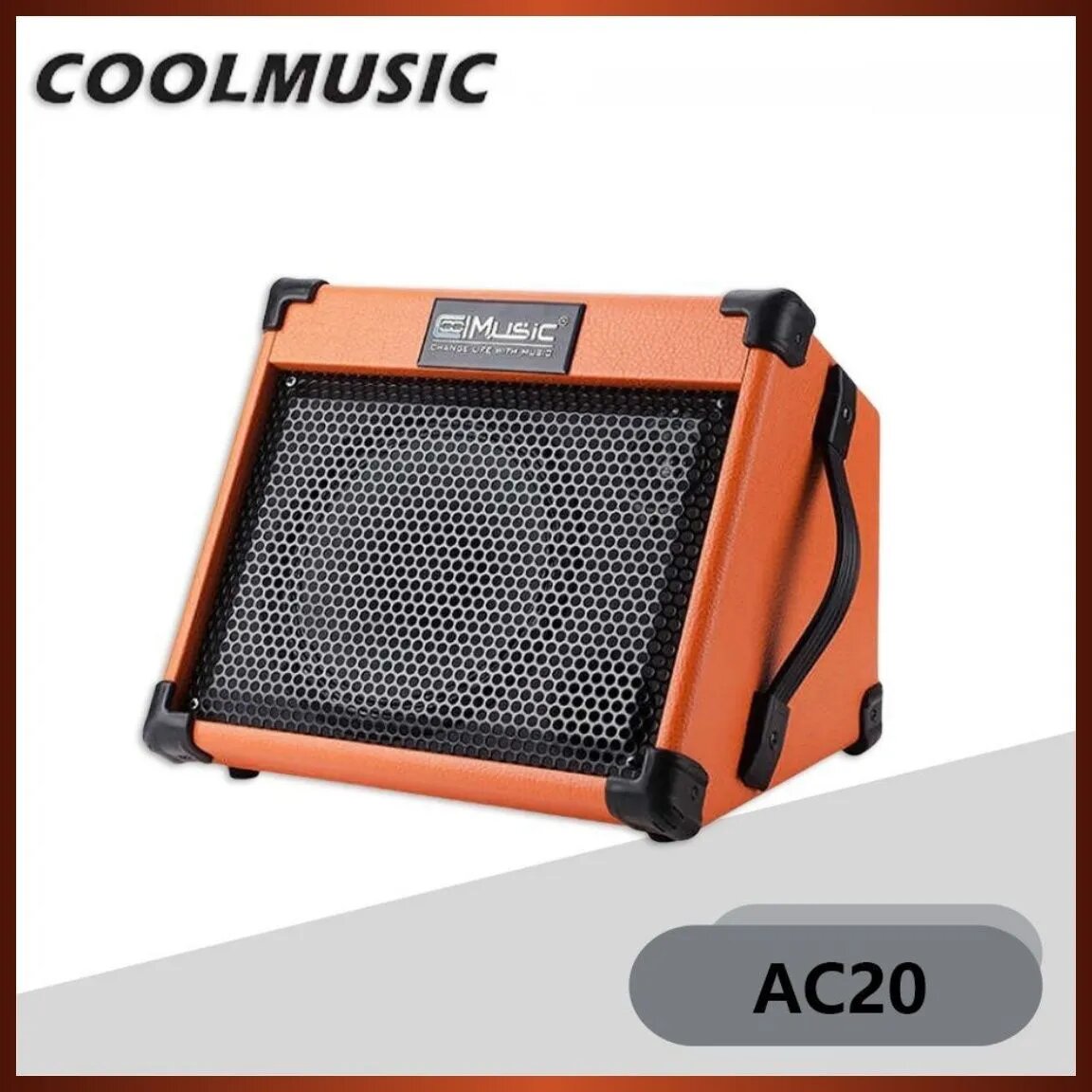 Уникальный усилитель для акустической/электрогитары coolmusic AC20, 80 Вт, подходит для акустической/электрической гитары, с эффектом реверберации