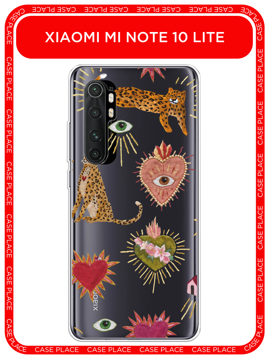 Чехол на Xiaomi Mi Note 10 lite / Сяоми Ми Нот 10 лайт с принтом Сюрреализм паттерн, прозрачный