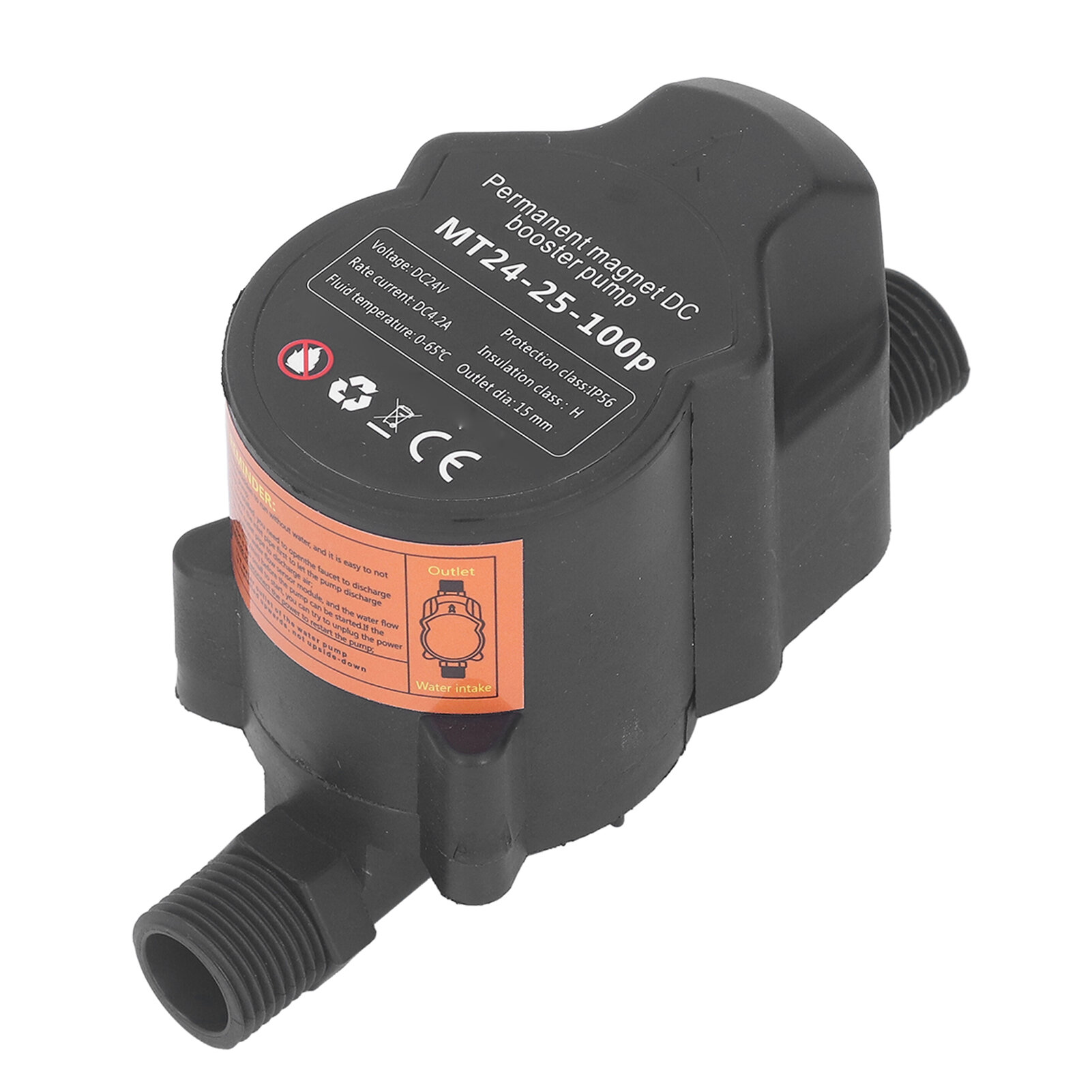 Автоматический насос для повышения давления воды 100 Вт DC 24V для домашнего душа, кухни и сада