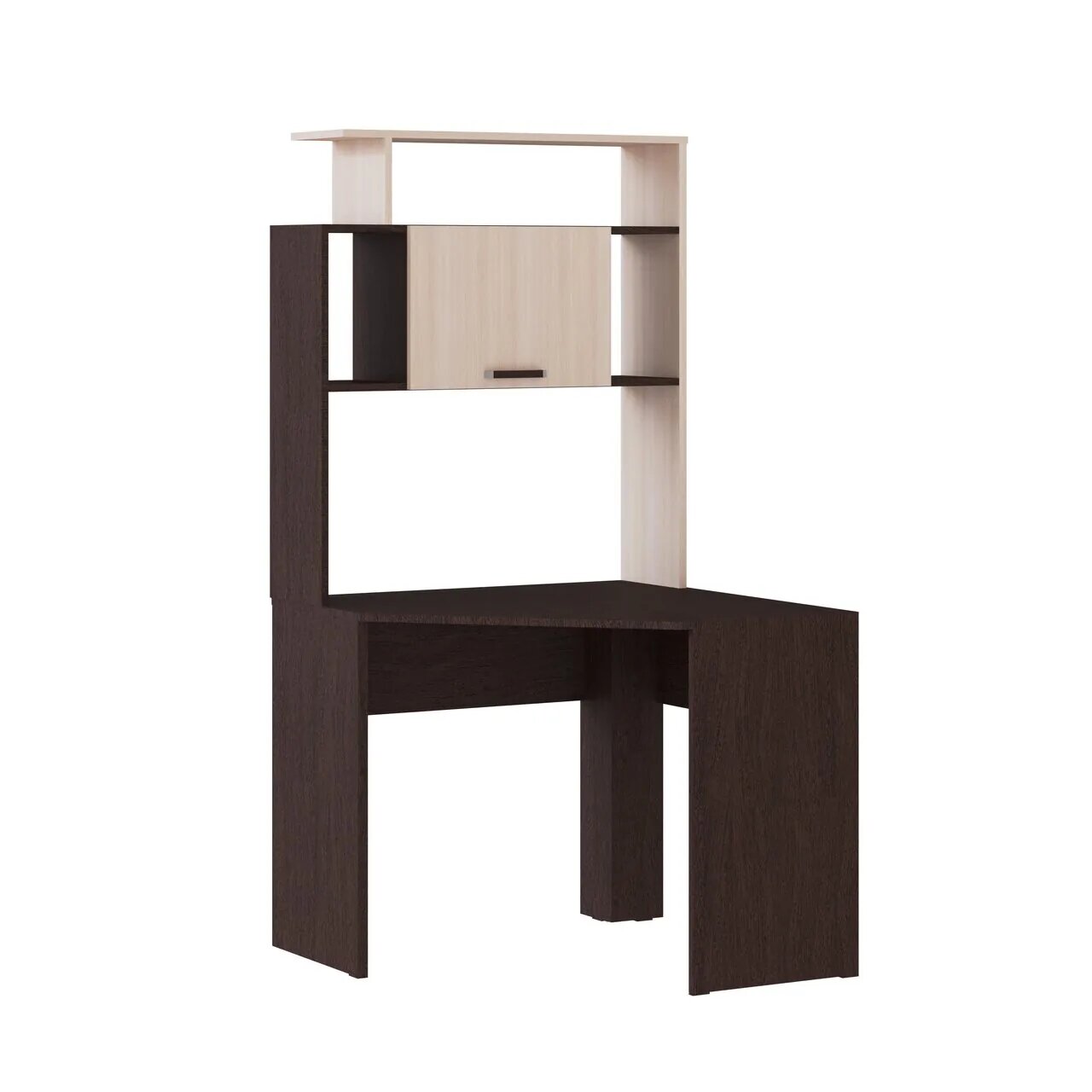 Стол компьютерный «Квартет-12» ЛДСП (Венге/Дуб молочный) 90х90х175