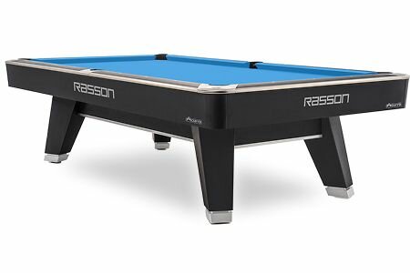 Стол / пул "Rasson Acurra" 9 ф (черный, сланец 25 мм) в комплекте с плитой, аксессуары + сукно