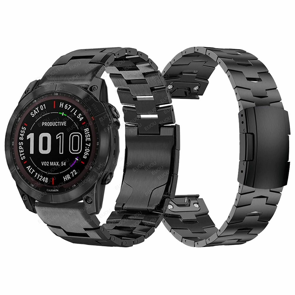 Титановый ремешок 26 мм для Garmin Fenix 8 7X Epix Pro (51 мм) Tactix 7 Enduro 3 2 TACTIX DELTA металлический браслет
