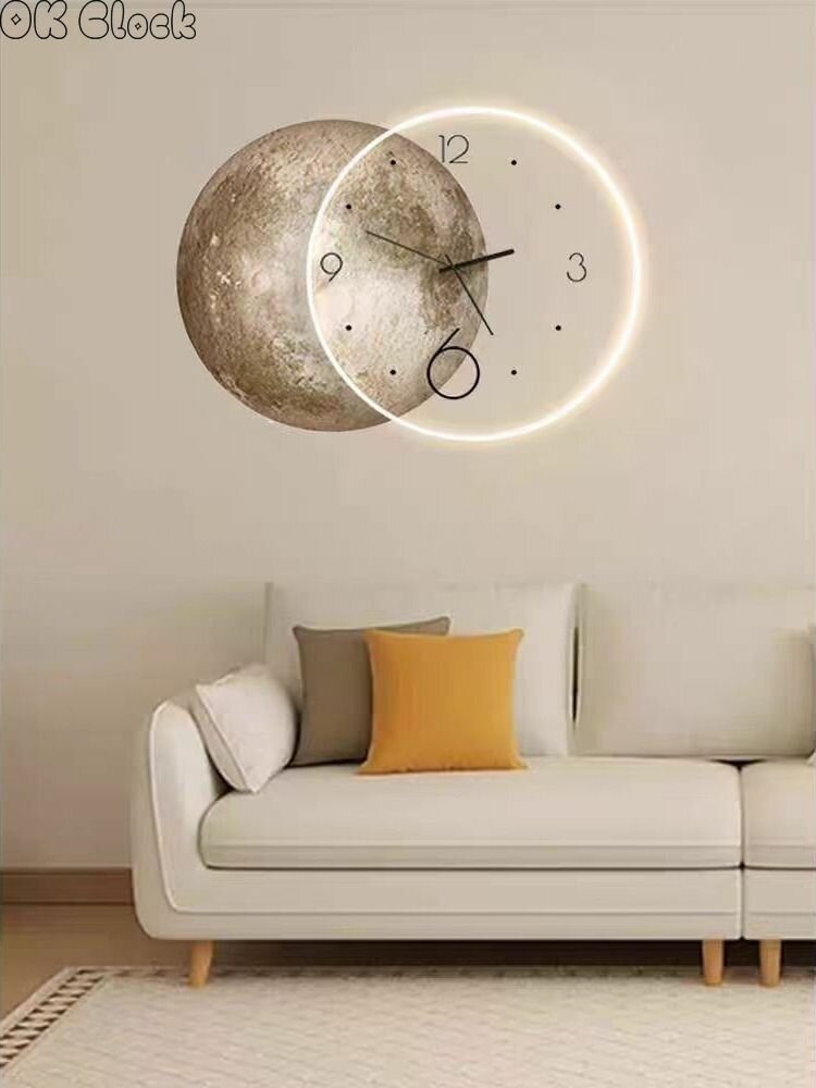 Планета Светящиеся Настенные Часы