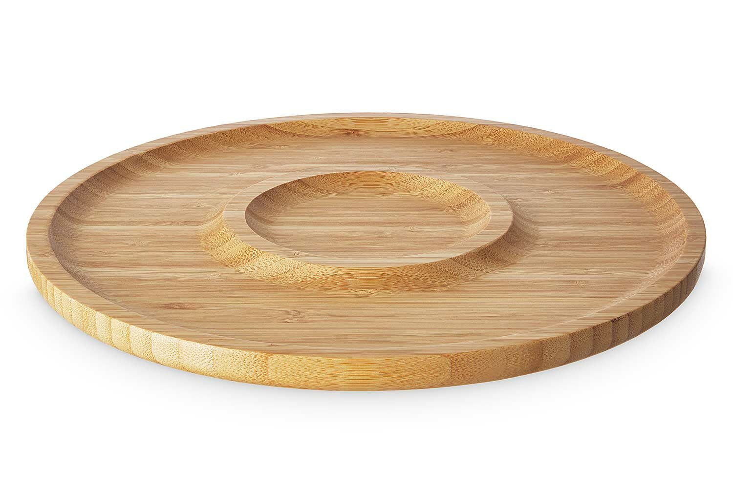 Bamboo Менажница из бамбука натуральный поднос для подачи закусок эко аксессуар