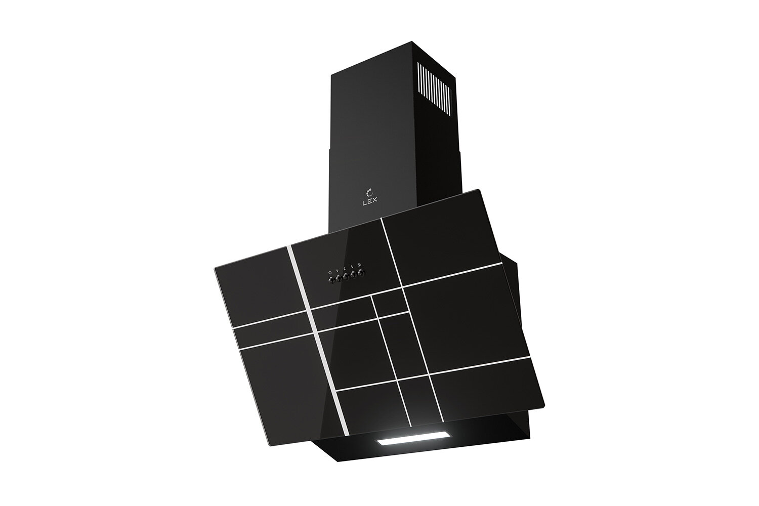 Вытяжка настенная LEX MOZA 600 R1 BLACK, чёрный