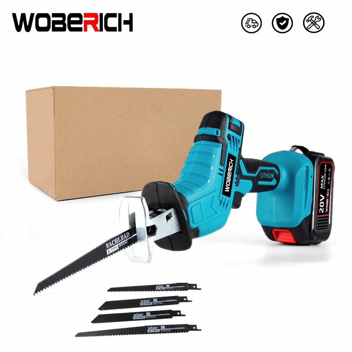 Пила сабельная аккумуляторная , 1 АКБ (электрическая, одноручная, мини)