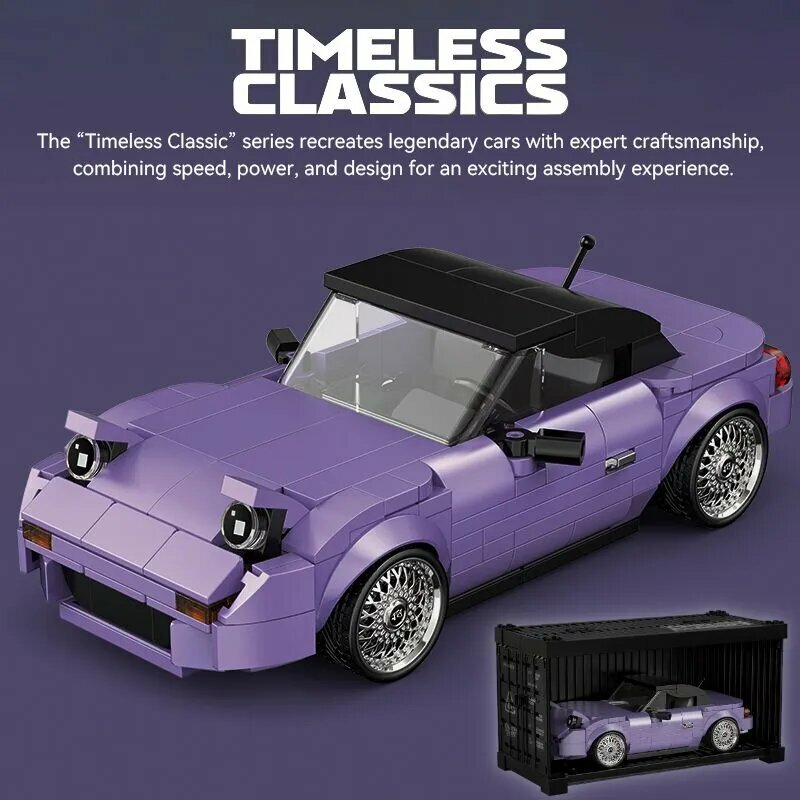 Конструктор машина, HAPPY BUILO PB8817, Mazda MX-5 Miata, 370 деталей