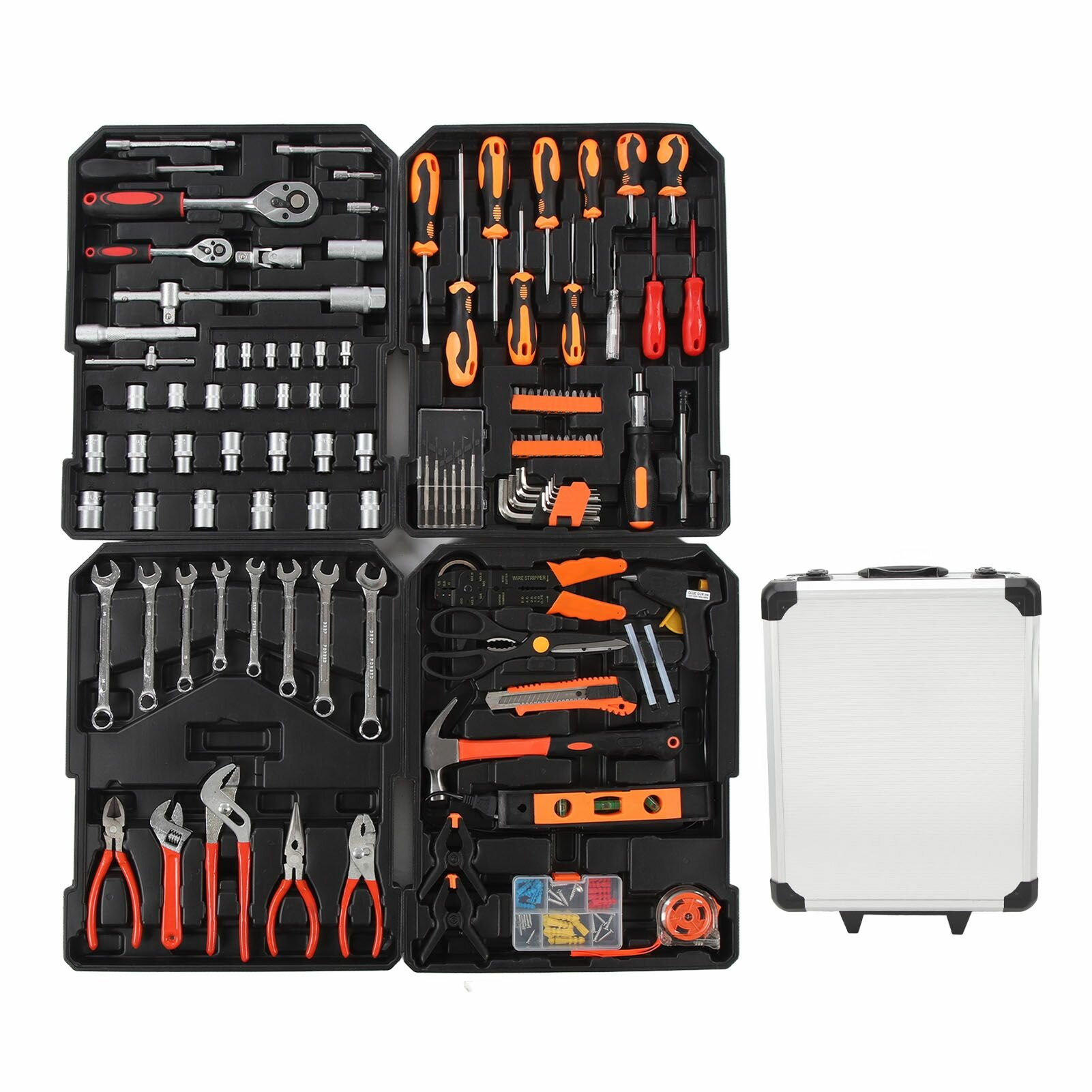 163шт портативный набор инструментов для авто/мото