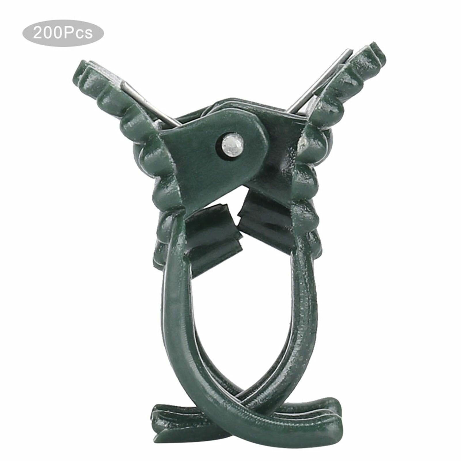 200 шт. в форме цветка, зажим для растений, стебли орхидеи, фиксирующие зажимы, аксессуары для садовых инструментов, зеленый цвет