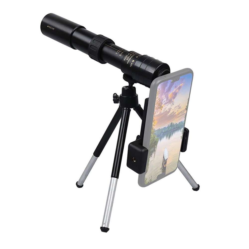 10-300 × 40 Монокулярный монокулярный монокулярный монокулярный монокулярный телескоп Bak4 Prism с помощью штатива с нормой корпуса для переноски для туристического концерта птиц