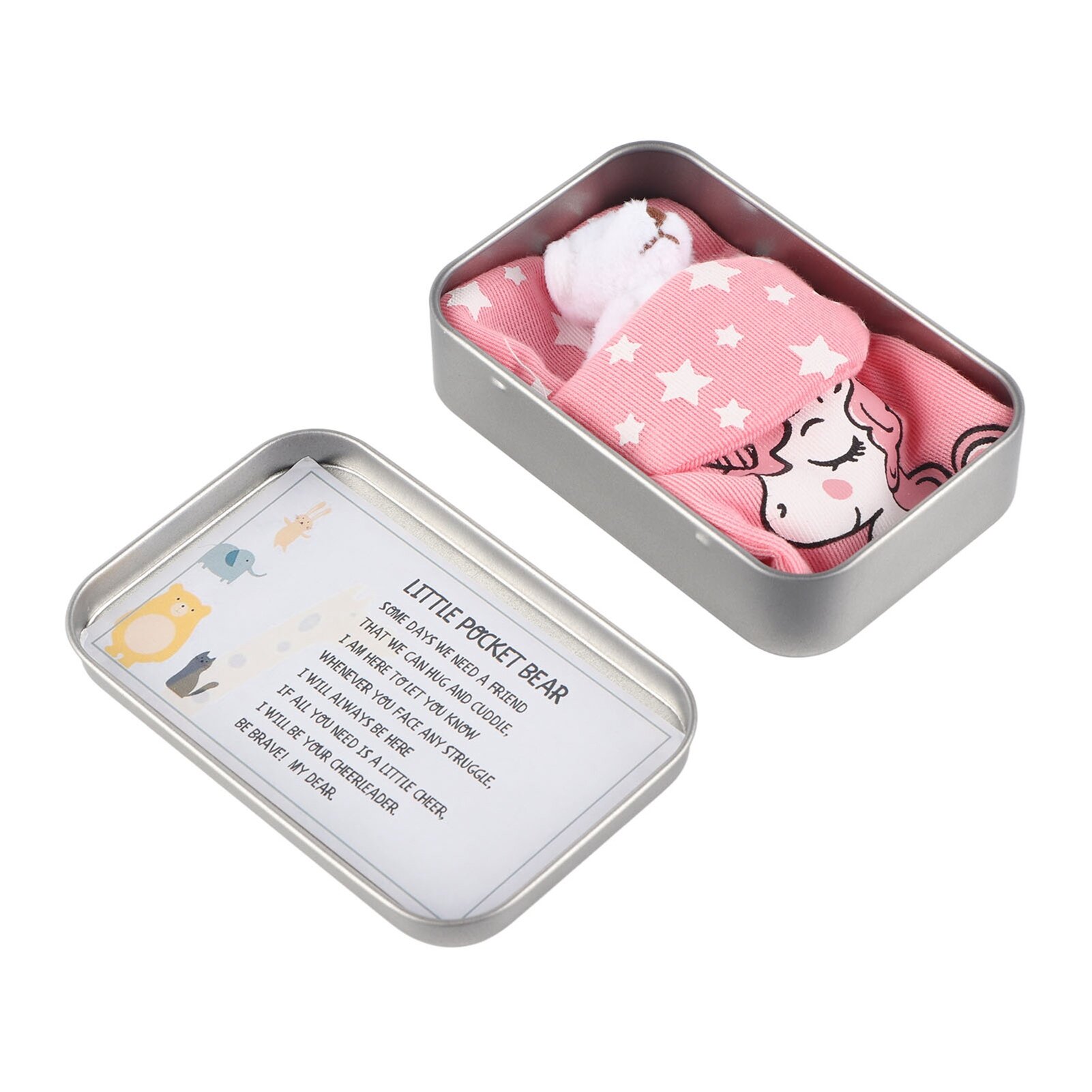 Плюшевый мини-мишка в подарок для мальчика Маленький карманный мишка в жестяной банке Mini Teddy Bears