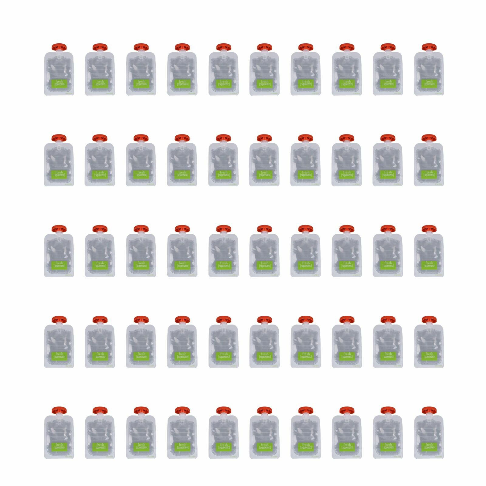 50 шт. пакеты для хранения детского питания, герметичные и многоразовые, легко чистящиеся, плотно закрывающиеся пакеты для детского питания, не содержащие BPA и прочные