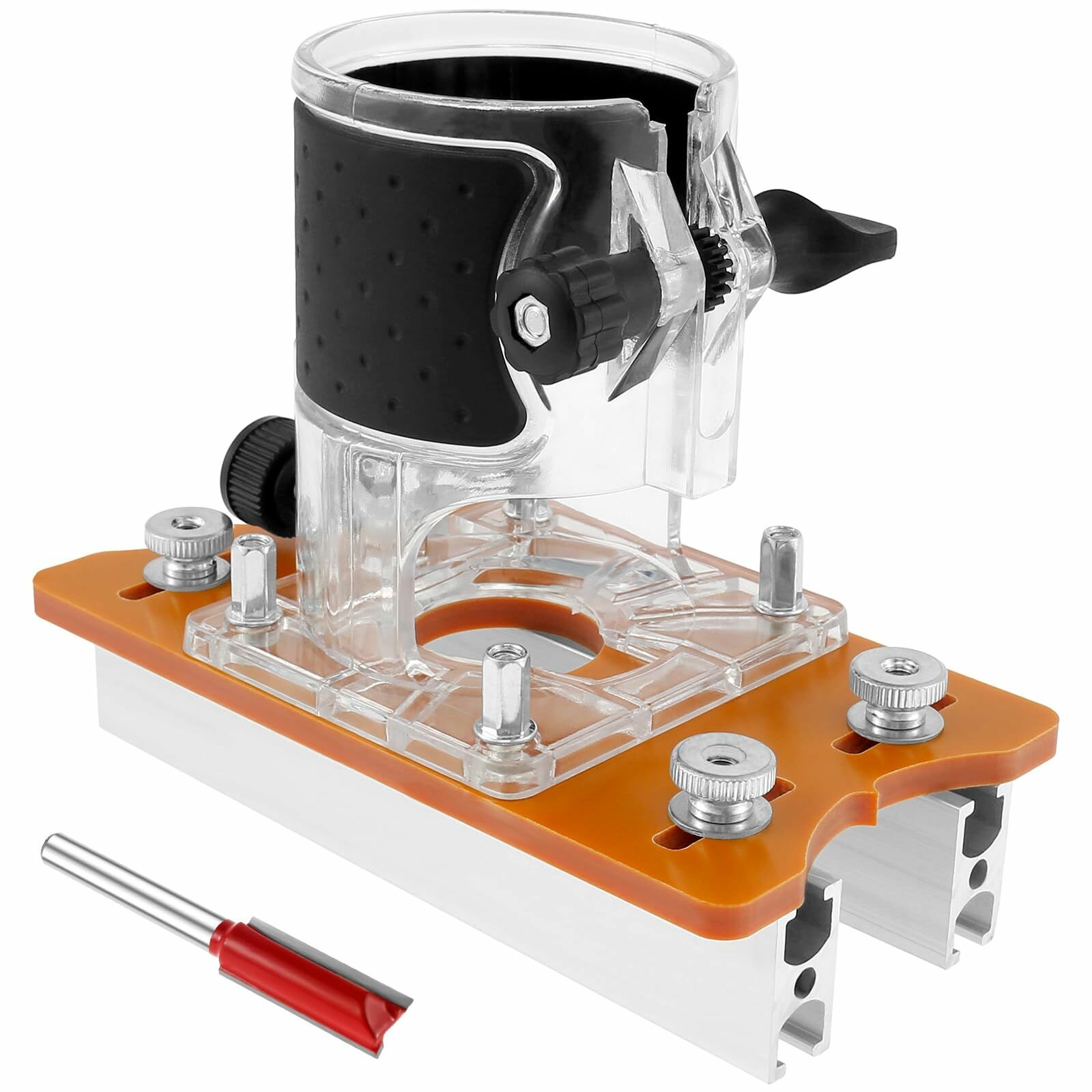 База для кромочного фрезера с основанием, шаблон для фрезерования по дереву, насадка приспособление для пазов